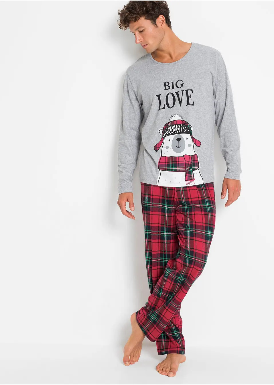 Πιτζάμα Γκρι ανοιχτό μελανζέ bpc bonprix collection | 21.99 € | bonprix